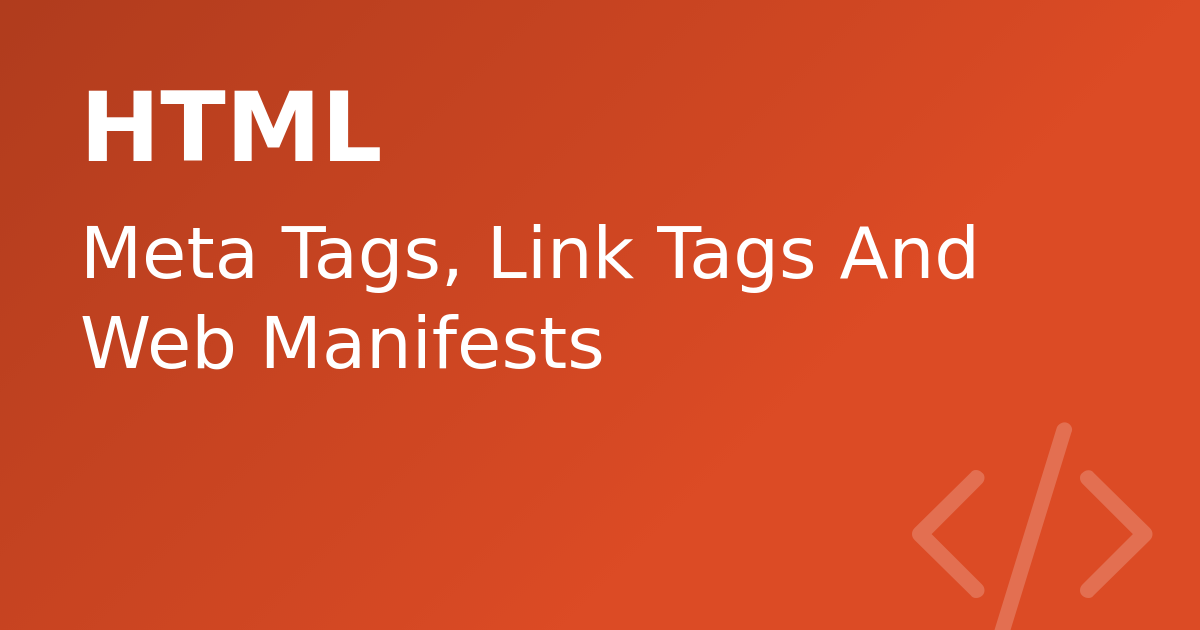 Carl Cassar - Meta Tags, Link Tags And Web Manifests